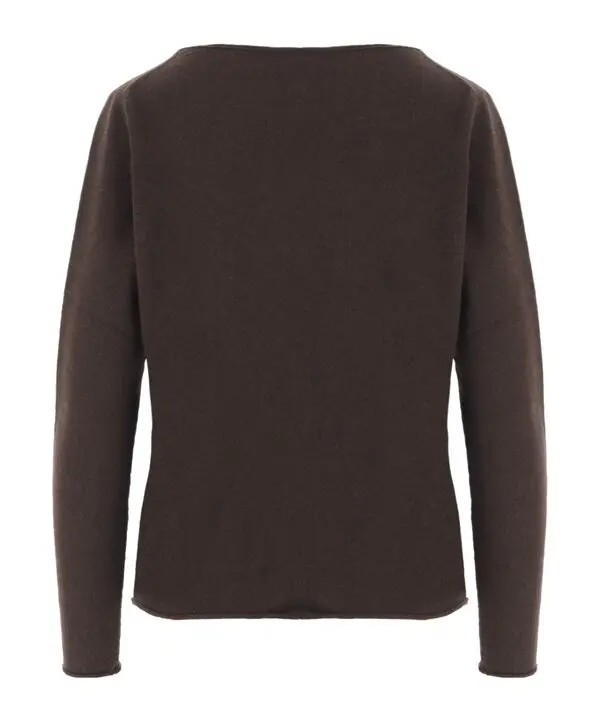 ALLUDE Long-sleeved Sweater - Brown