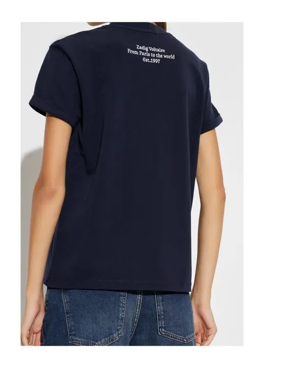 Zadig&Voltaire Walk Strass-embellished Slogan-print T-shirt