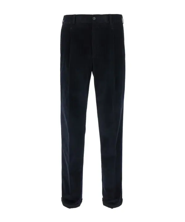 PT TORINO Corduroy Pleated Straight Leg Trousers