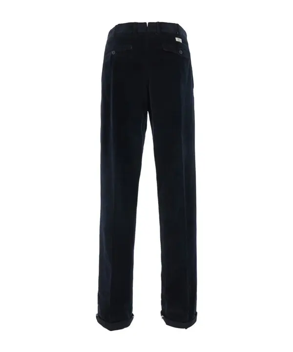 PT TORINO Corduroy Pleated Straight Leg Trousers