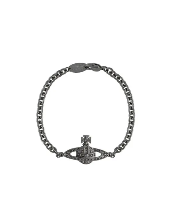 VIVIENNE WESTWOOD Mini Embossed Chain Bracelet - Gray