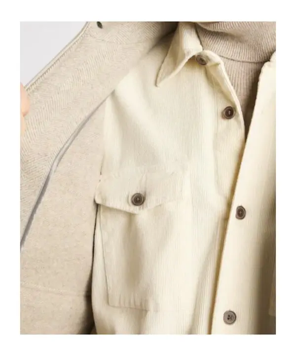 FAY Wool Herringbone Bomber Jacket