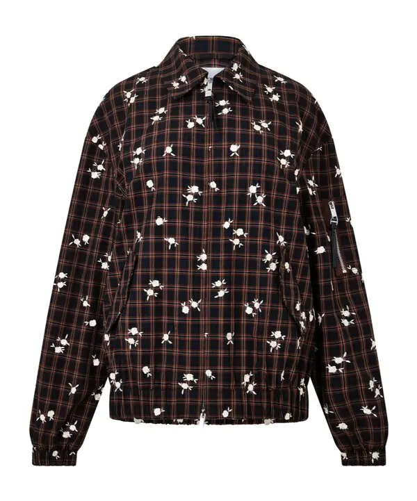 GANNI Dyed Bomber Jacket - Black