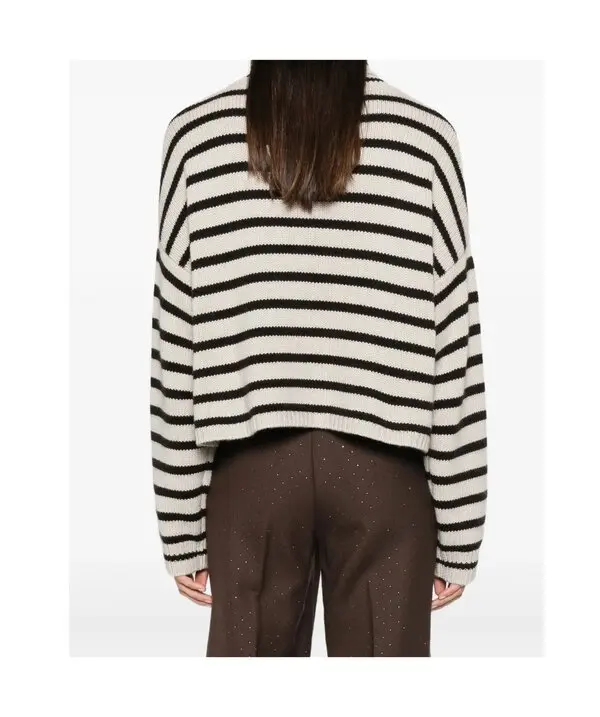 LISA YANG Striped Roll-neck Sweater
