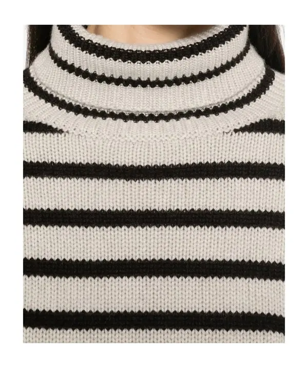 LISA YANG Striped Roll-neck Sweater