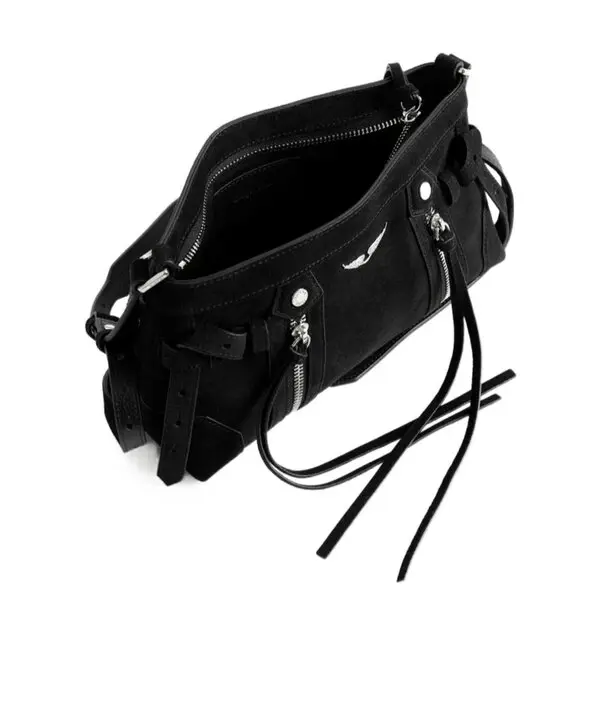 Zadig&Voltaire Madison Mini Suede Shoulder Bag - Black
