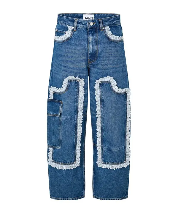 GANNI Denim Audri Straight Leg Jeans