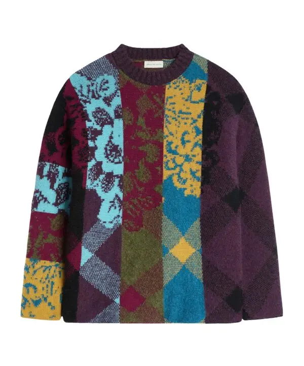 Dries Van Noten Patchwork Wool Sweater