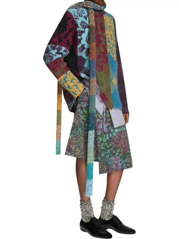 Dries Van Noten Patchwork Wool Sweater
