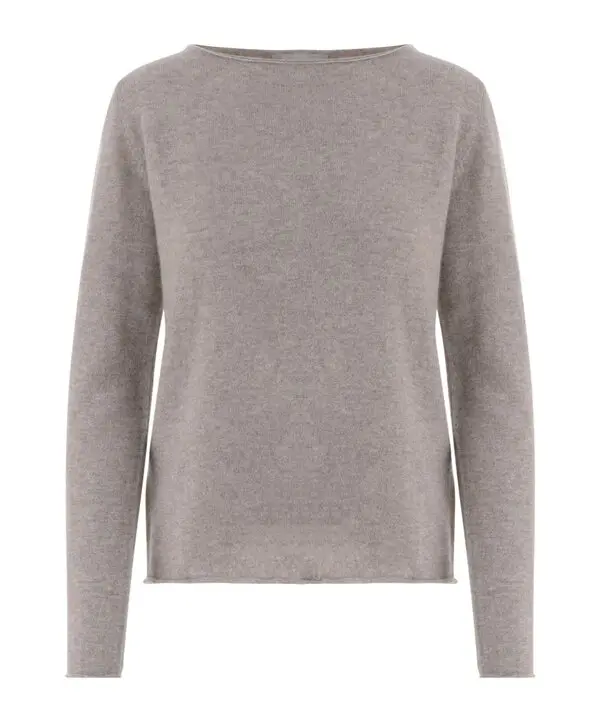 ALLUDE Long-sleeved Sweater - Gray