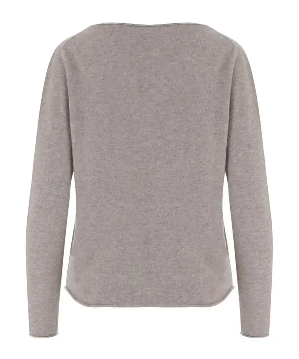 ALLUDE Long-sleeved Sweater - Gray