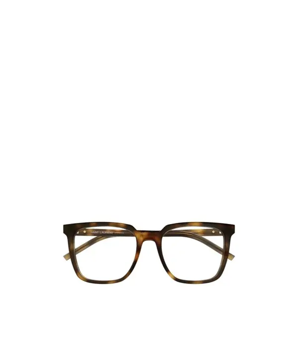 Saint Laurent Square Frame Eyeglasses - Brown