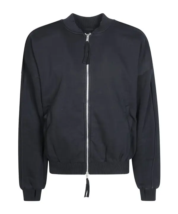 THOM KROM Cropped Bomber Sweat Jacket