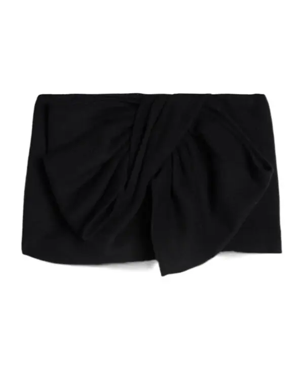 7 For All Mankind Bow Detail Mini Skirt