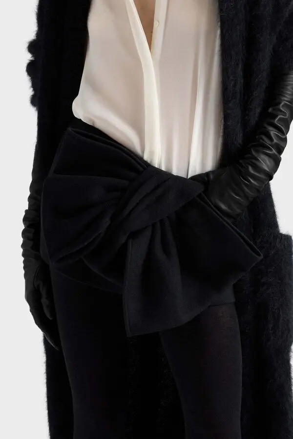7 For All Mankind Bow Detail Mini Skirt