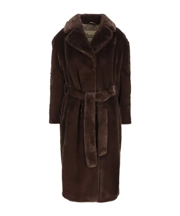 Herno Long-sleeved Faux Fur Coat