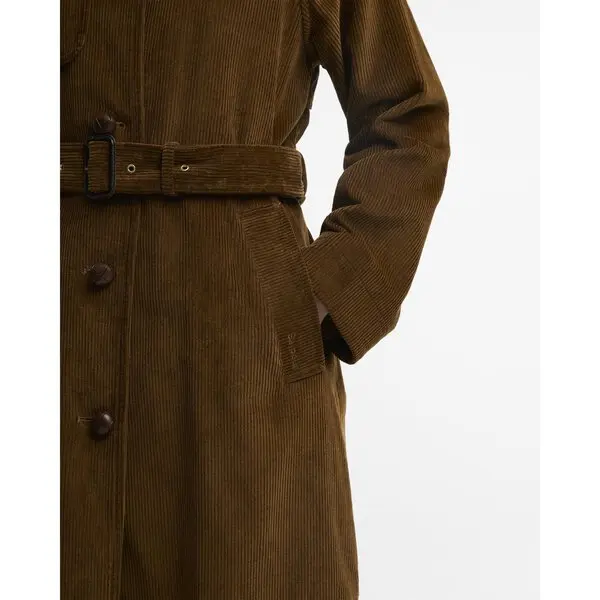 Barbour Corduroy Belted Trench Coat