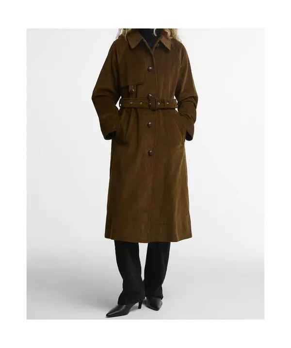 Barbour Corduroy Belted Trench Coat