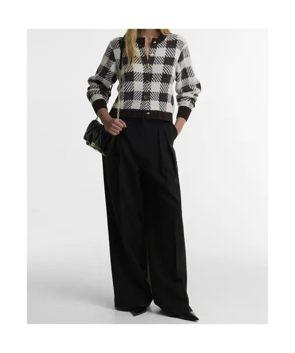Barbour Gingham Check Knit Cardigan