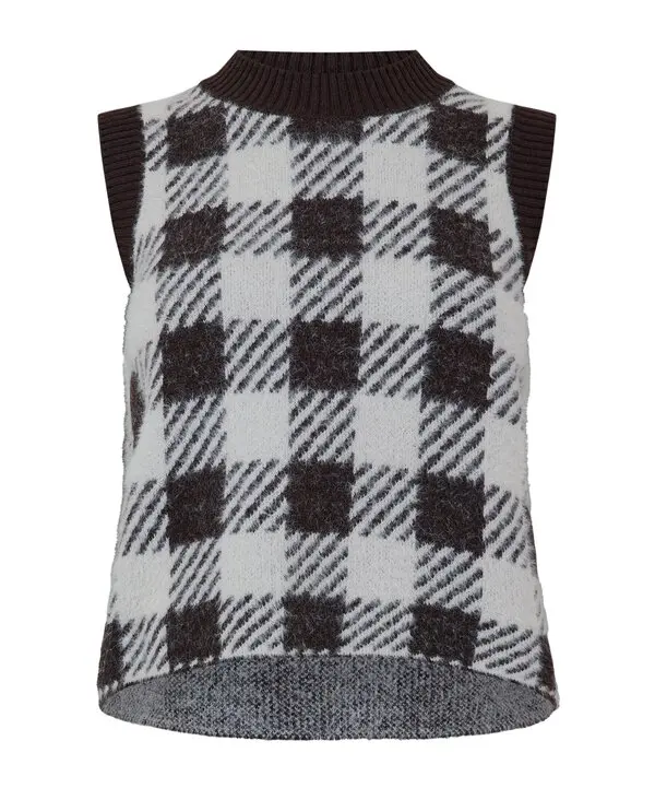Barbour Gingham Knit Waistcoat