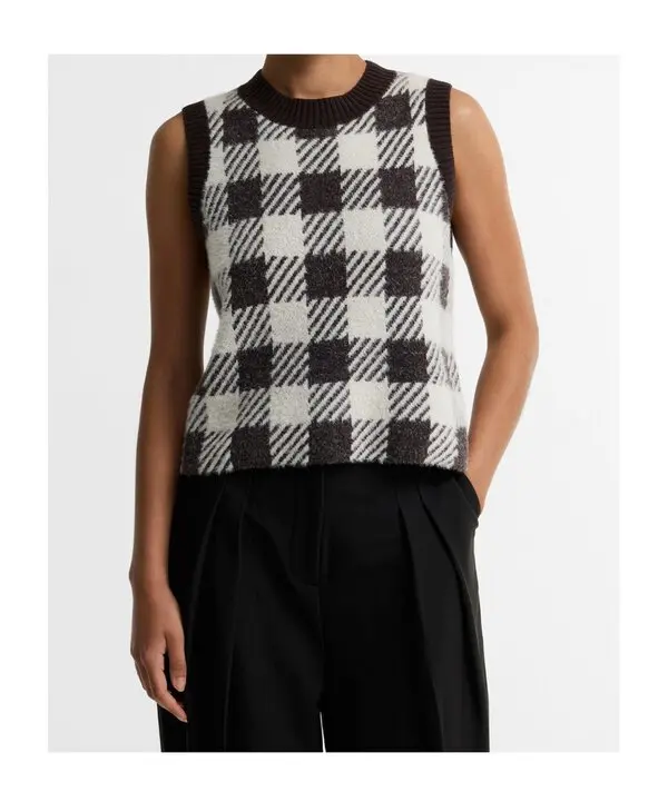 Barbour Gingham Knit Waistcoat