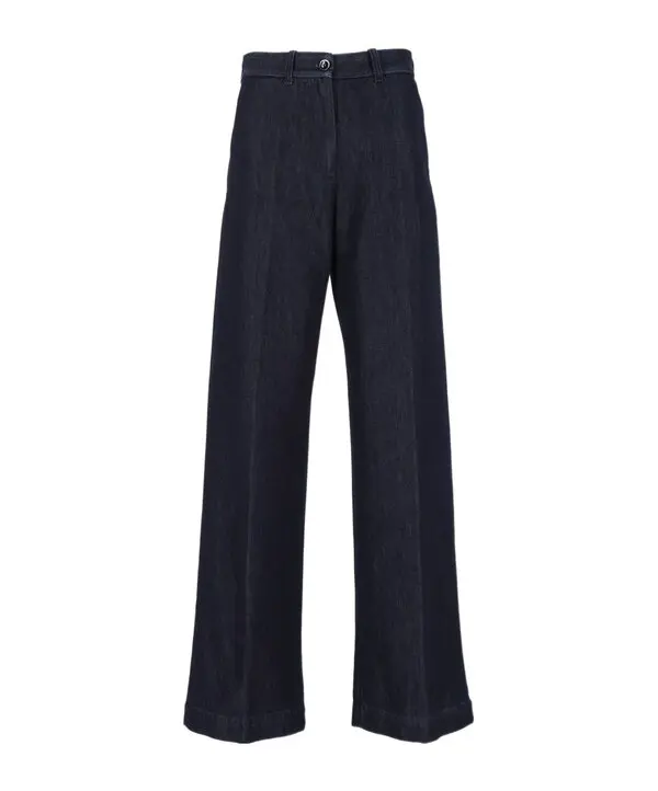 NINE:INTHE:MORNING Wide Leg Belt-loop Jeans