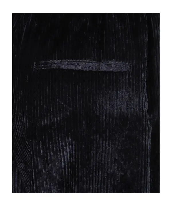 Peserico Elasticated Waistband Corduroy Trousers - Dark Blue