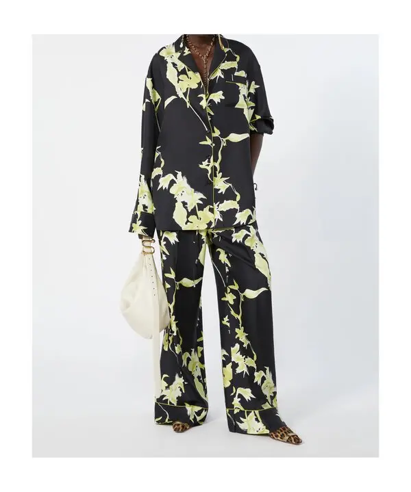 Sportmax Elastic Waist Pajama Pants