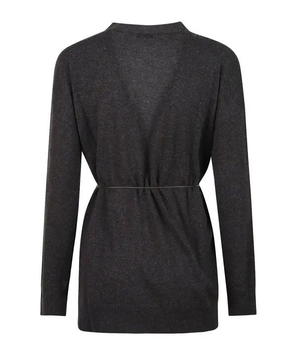Peserico Long-sleeved Belted Cardigan