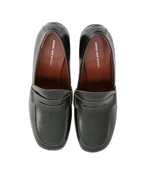 Dries Van Noten Square-toe High Heel Loafers