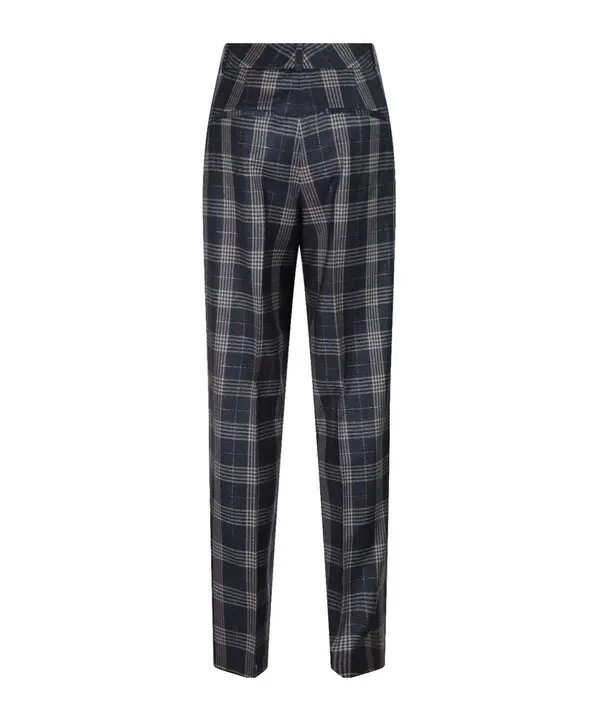 Peserico Checked Pleated Trousers