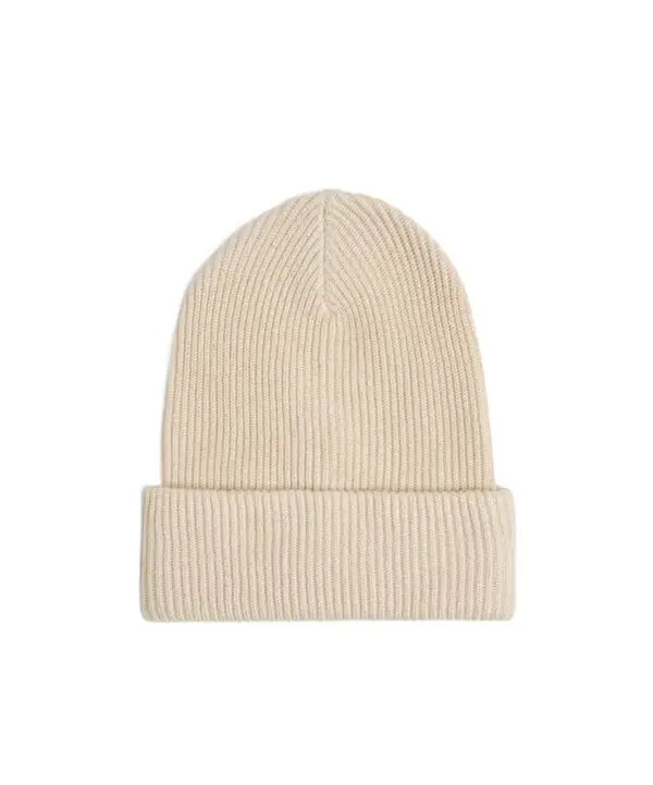 Brunello Cucinelli Sparkling Cashmere English Rib Knit Beanie - Butter