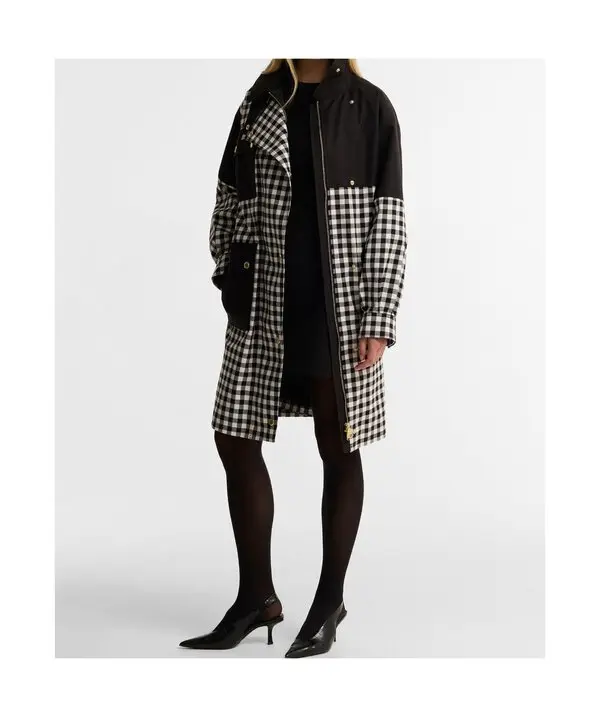 Barbour Gingham Spliced Belted Coat