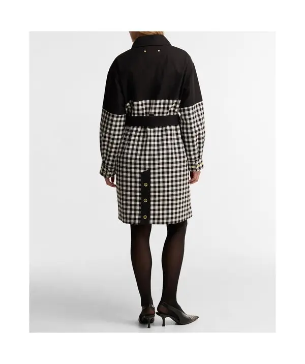 Barbour Gingham Spliced Belted Coat