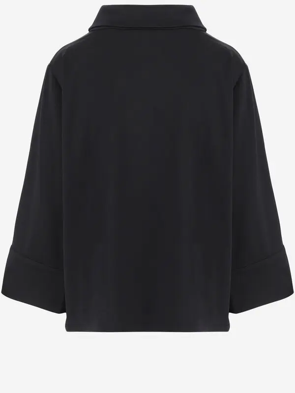 BY MALENE BIRGER Cowl Neck Three-quarter Sleeve Blouse