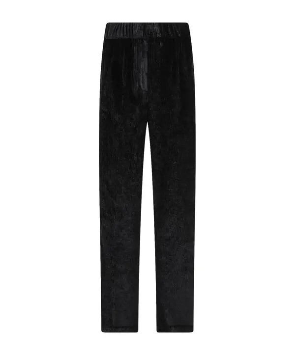 Peserico Elasticated Waistband Corduroy Trousers - Black