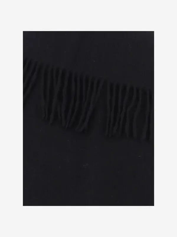 BY MALENE BIRGER Fringe-trimmed Embroidered-logo Scarf