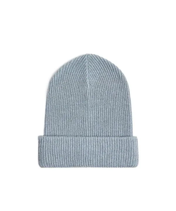 Brunello Cucinelli Cashmere Ribbed Beanie Hat - Sky-blue
