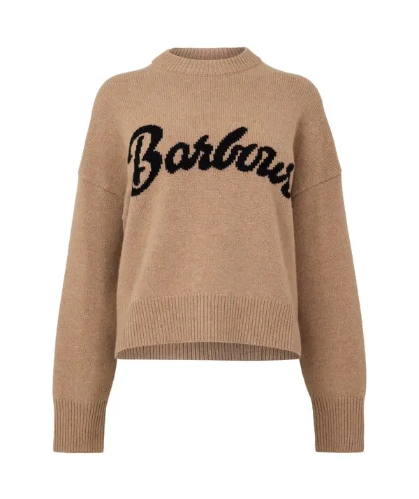 Barbour Crewneck Logo Knit Sweater