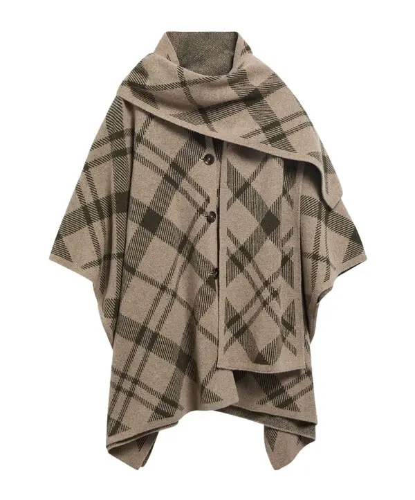 Barbour Checked Cape-style Jacket