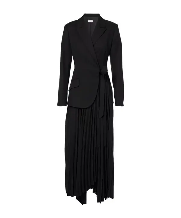 Simkhai Ambretta Plissé Maxi Dress - Black