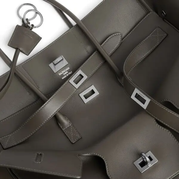 Balenciaga Bel Air Carry All Medium Shoulder Bag - Khaki