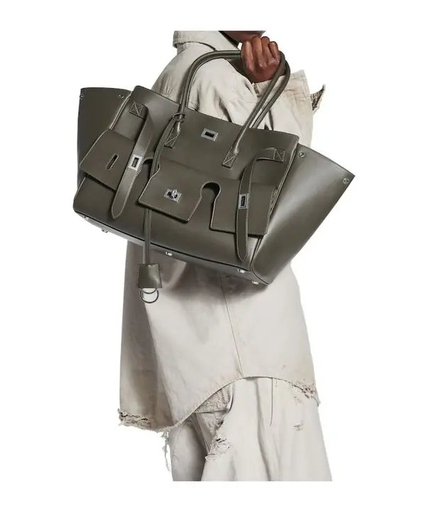 Balenciaga Bel Air Carry All Medium Shoulder Bag - Khaki