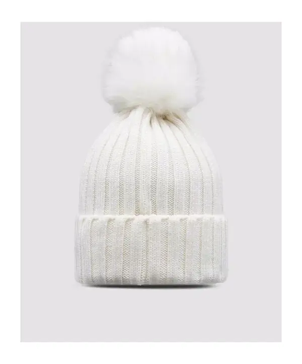 Moncler Knitted Beanie With Pompom