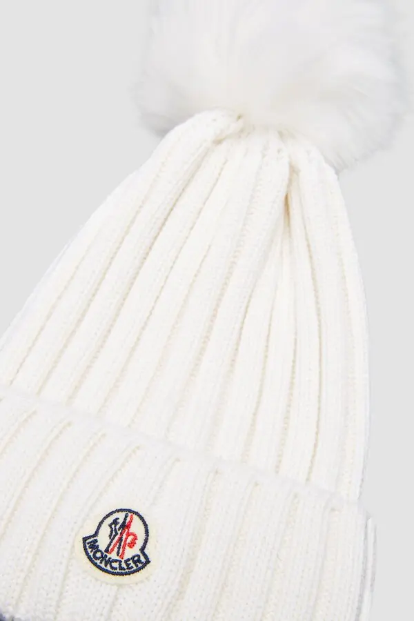 Moncler Knitted Beanie With Pompom