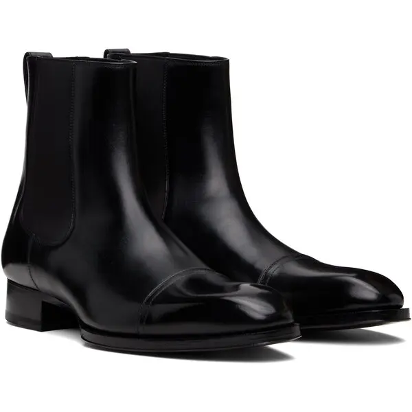 TOM FORD Elkan Leather Chelsea Boots