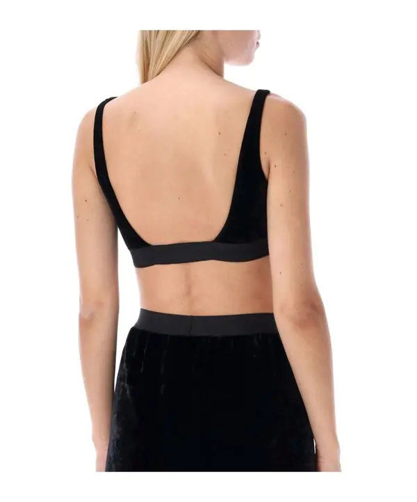 TOM FORD Stretch Lustrous Velour Signature Bralette