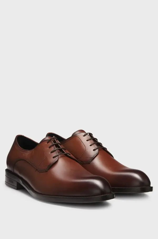 Hugo Boss Double Stitched Leather Derby Shoes