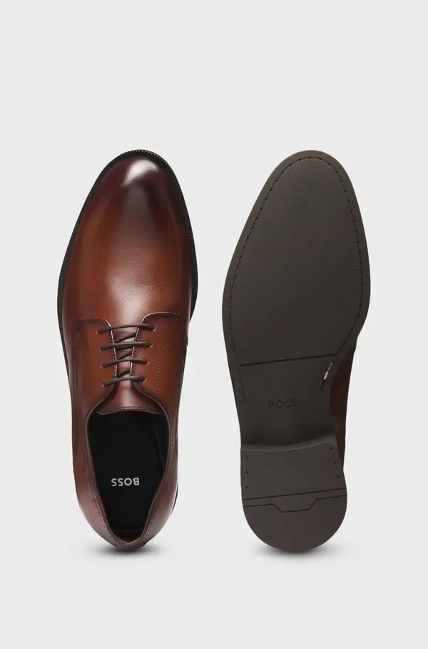 Hugo Boss Double Stitched Leather Derby Shoes