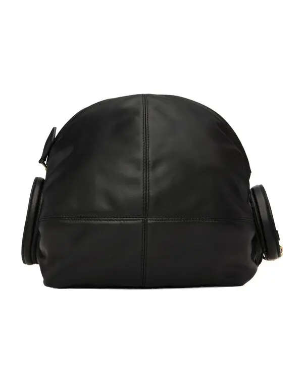 Alaïa Paneled Polished Leather Clutch - Black